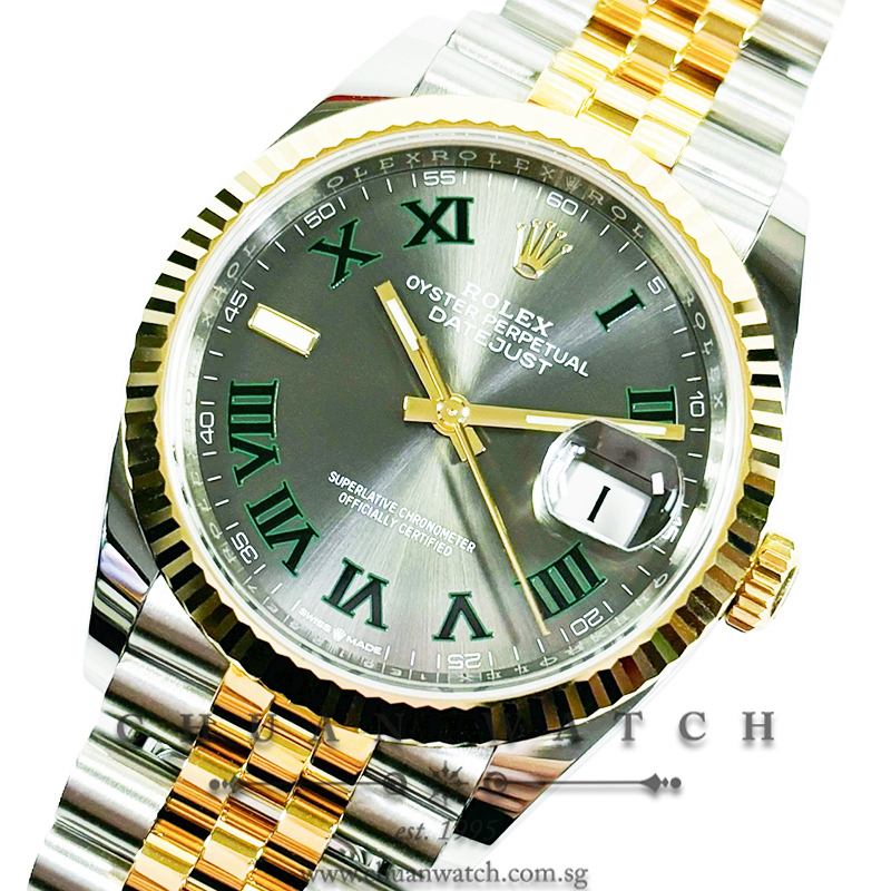 Rolex DateJust 36 Two-Tone 126233 Slate Roman 'Wimbledon' :: Chuan ...