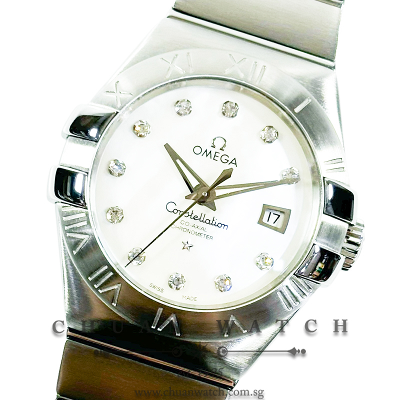 Omega Constellation Co-Axial Chronometer 31mm 123.10.31.20.55.001 White ...