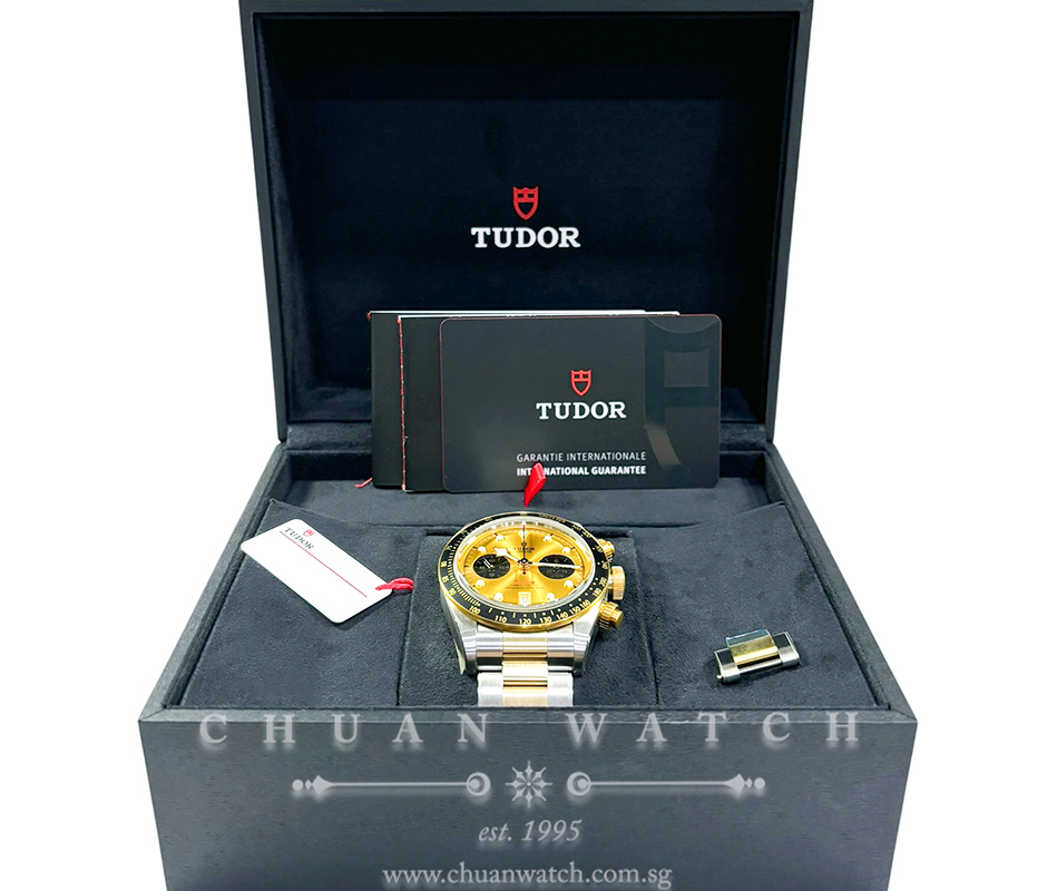 Tudor Black Bay Chrono S&G Two-Tone 41mm 79363N Champagne :: Chuan ...