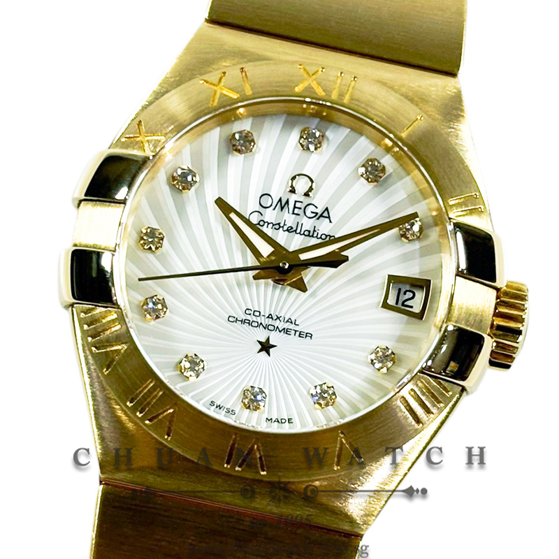 Omega Constellation Co-Axial Chronometer Yellow Gold 27mm 123.50.27.20 ...