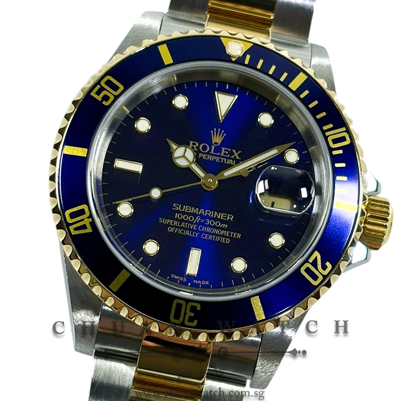 Rolex Submariner Date Two-Tone 16613 Blue - Discontinued :: Chuan Watch ...